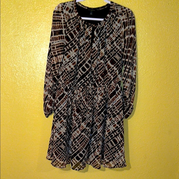 Banana Republic | Dresses | Stylish Brown Patterned Dress | Poshmark